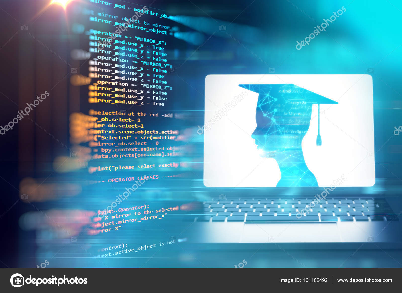 Programming code abstract technology background of software deve ...