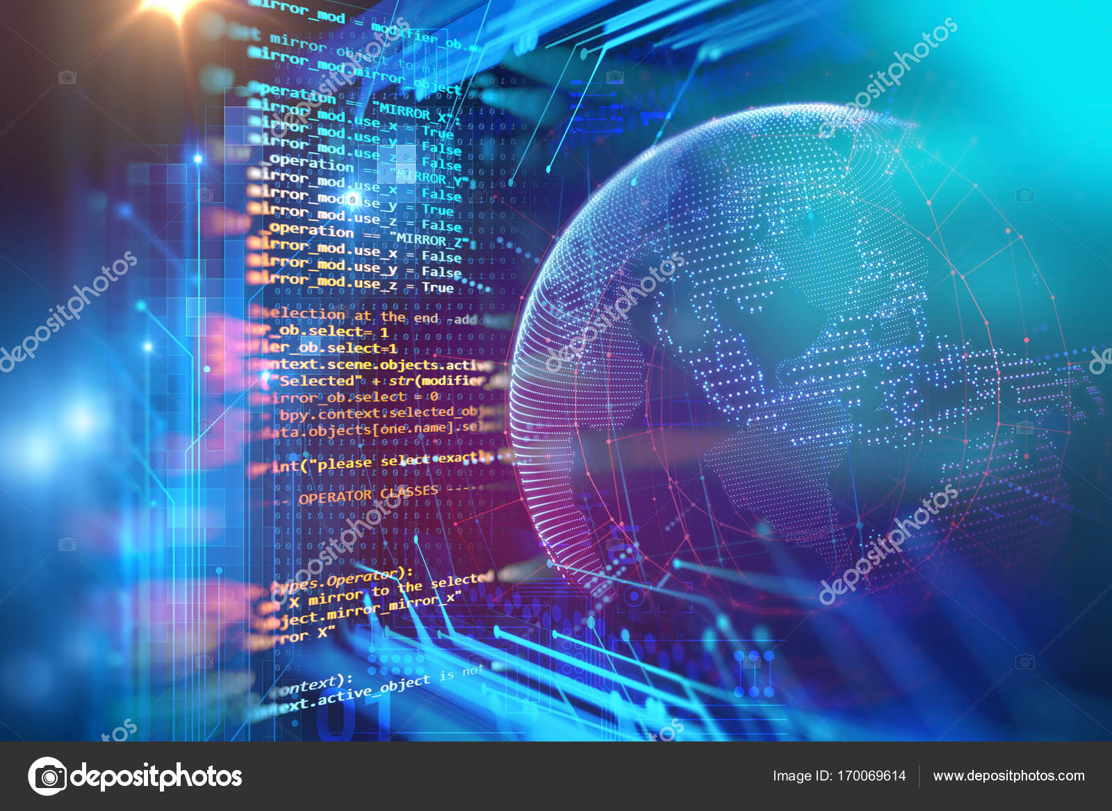 Programación de código abstracto tecnología de fondo de software deve ...