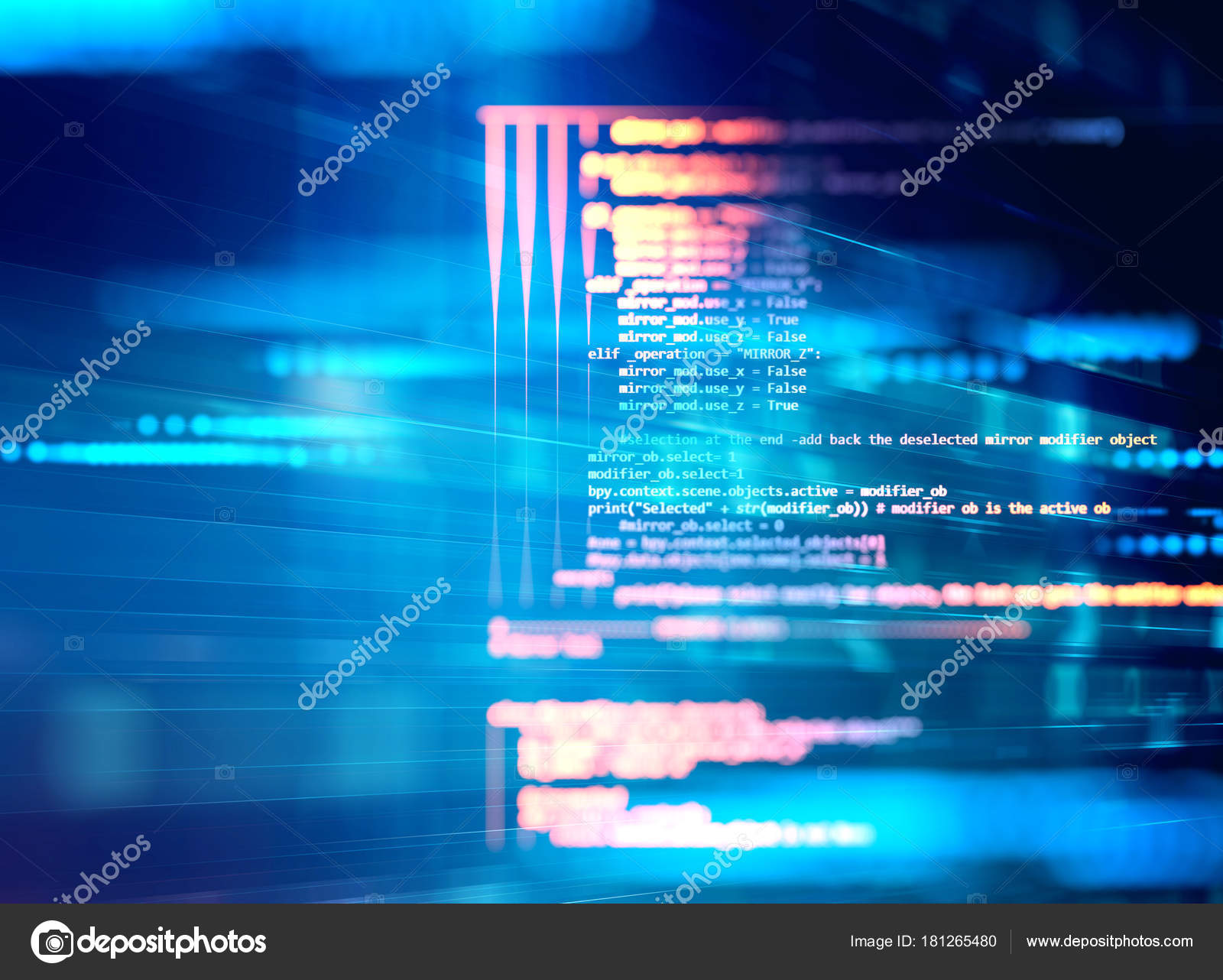 Programación de código abstracto tecnología de fondo de software deve ...