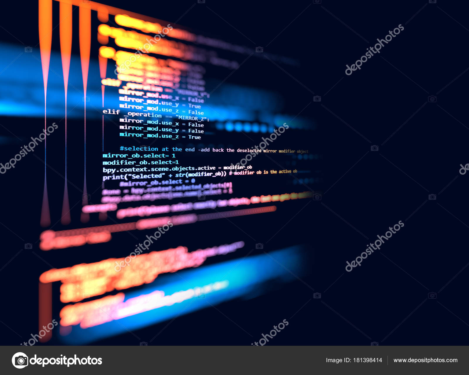 Programming code abstract technology background of software deve Stock ...