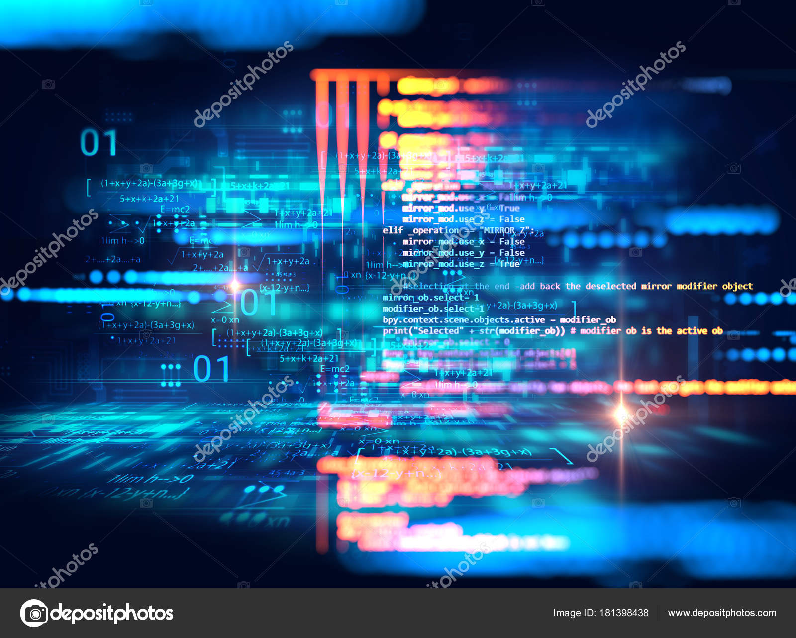 Programming code abstract technology background of software deve Stock ...
