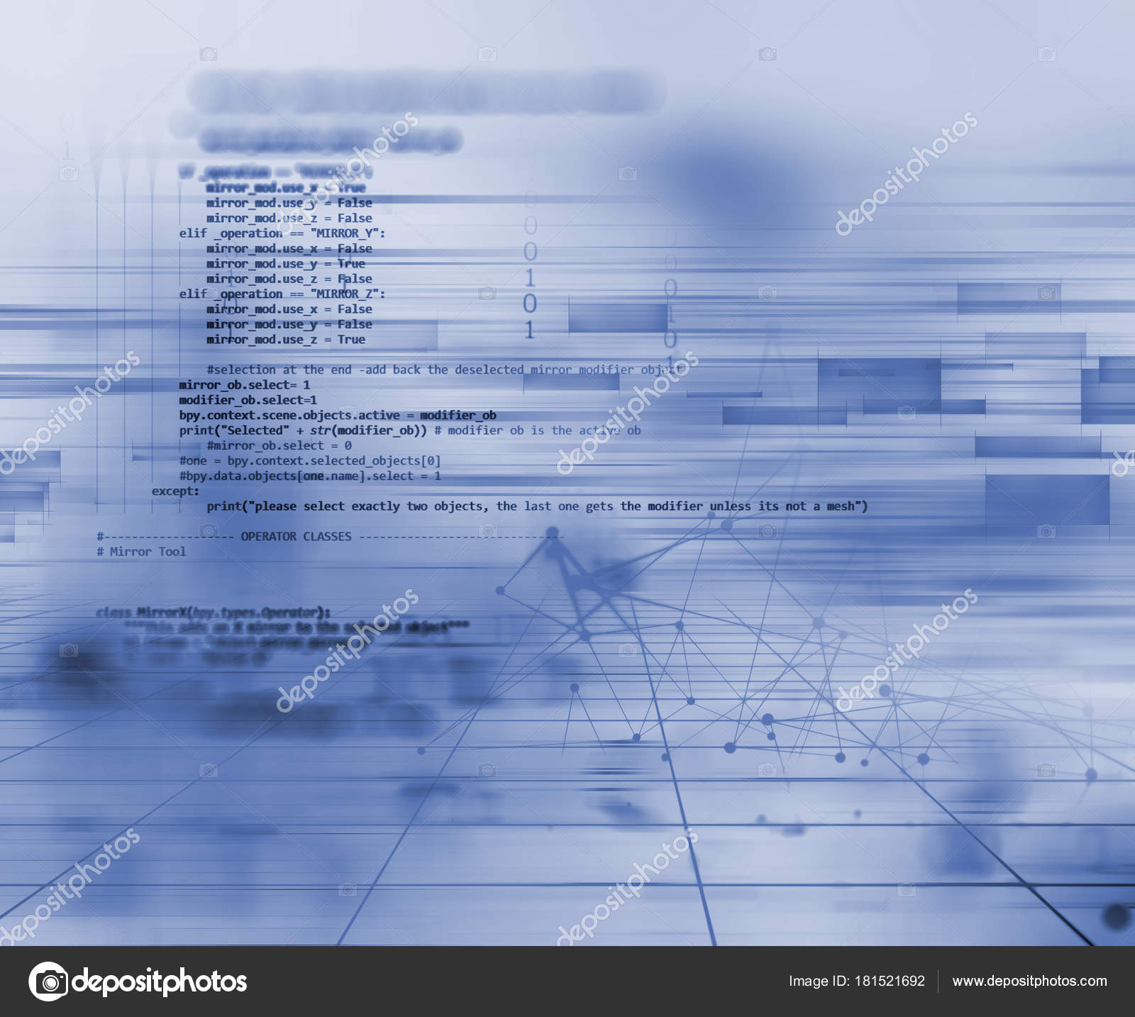 Programming code abstract technology background of software deve Stock ...