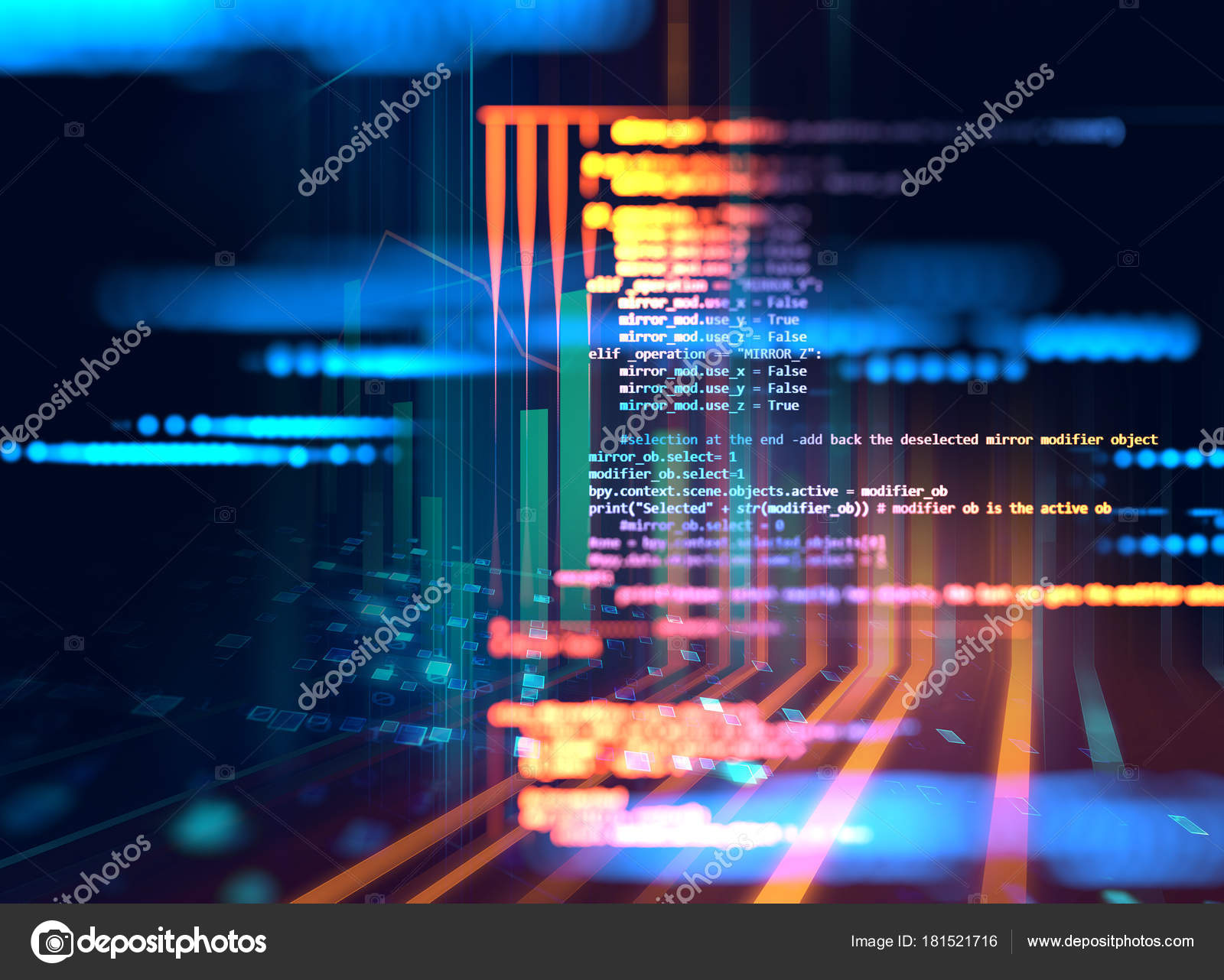Programming code abstract technology background of software deve Stock ...
