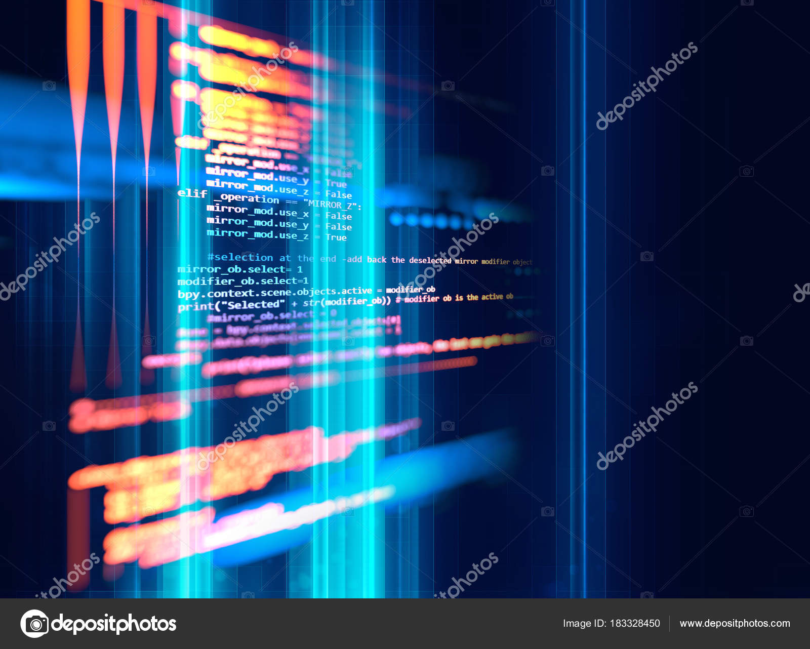 Programación de código abstracto tecnología de fondo de software deve ...