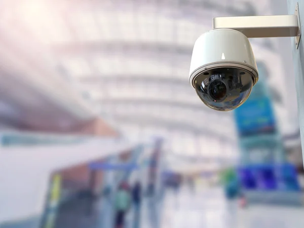 CCTV Camera Operating inside a station or department store Stock Photo ...