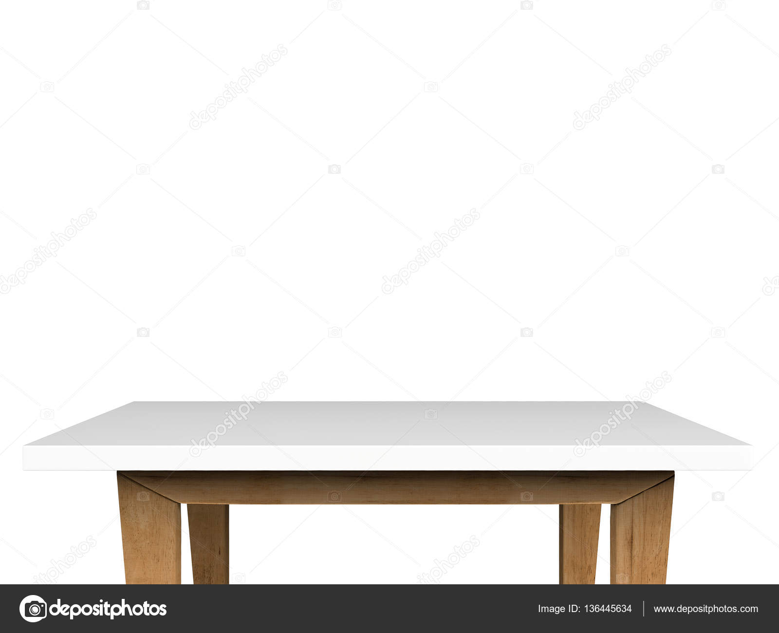 White empty table isolated — Stock Photo © phonlamai #136445634