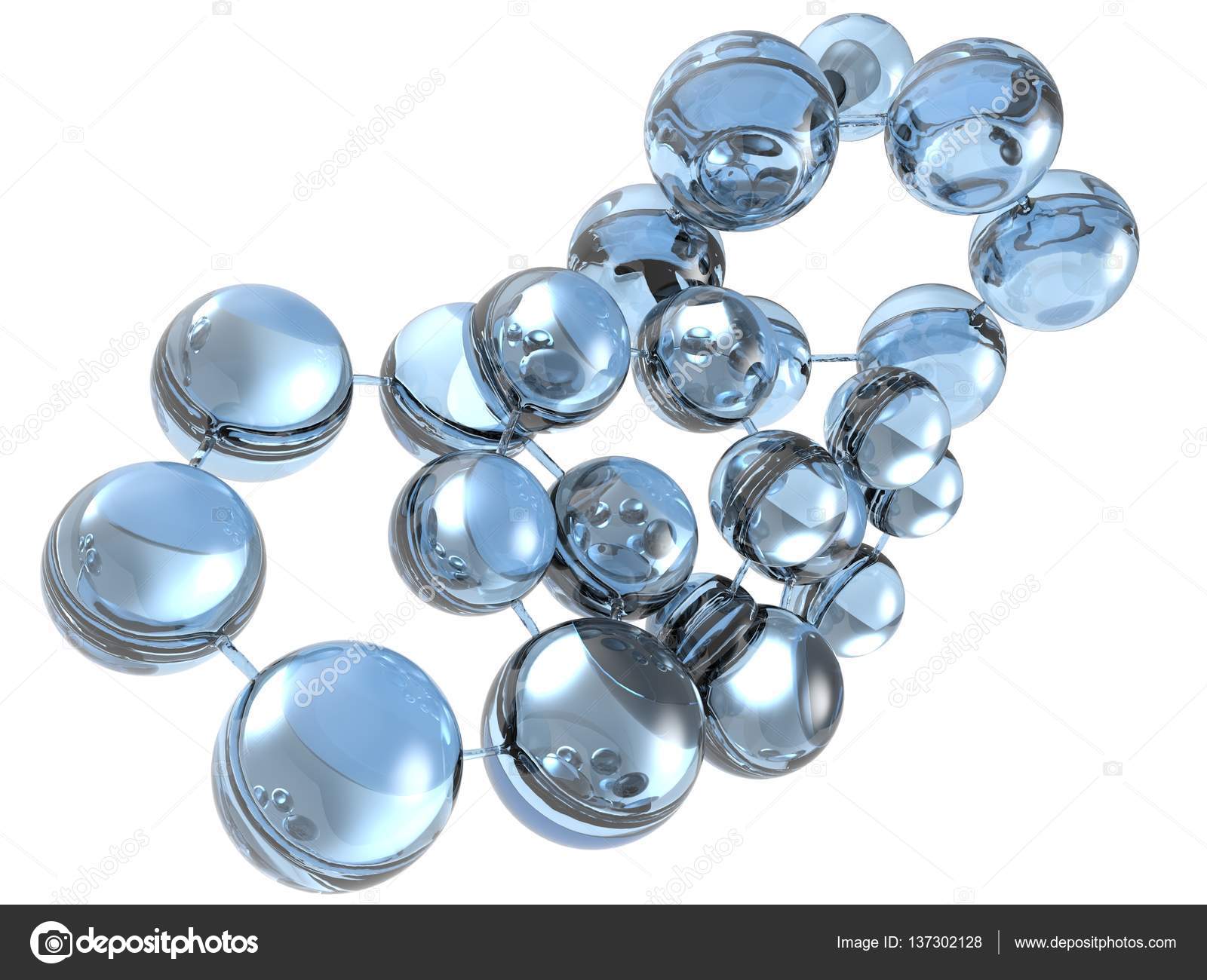 Blue molecule structure Stock Photo by ©phonlamai 137302128