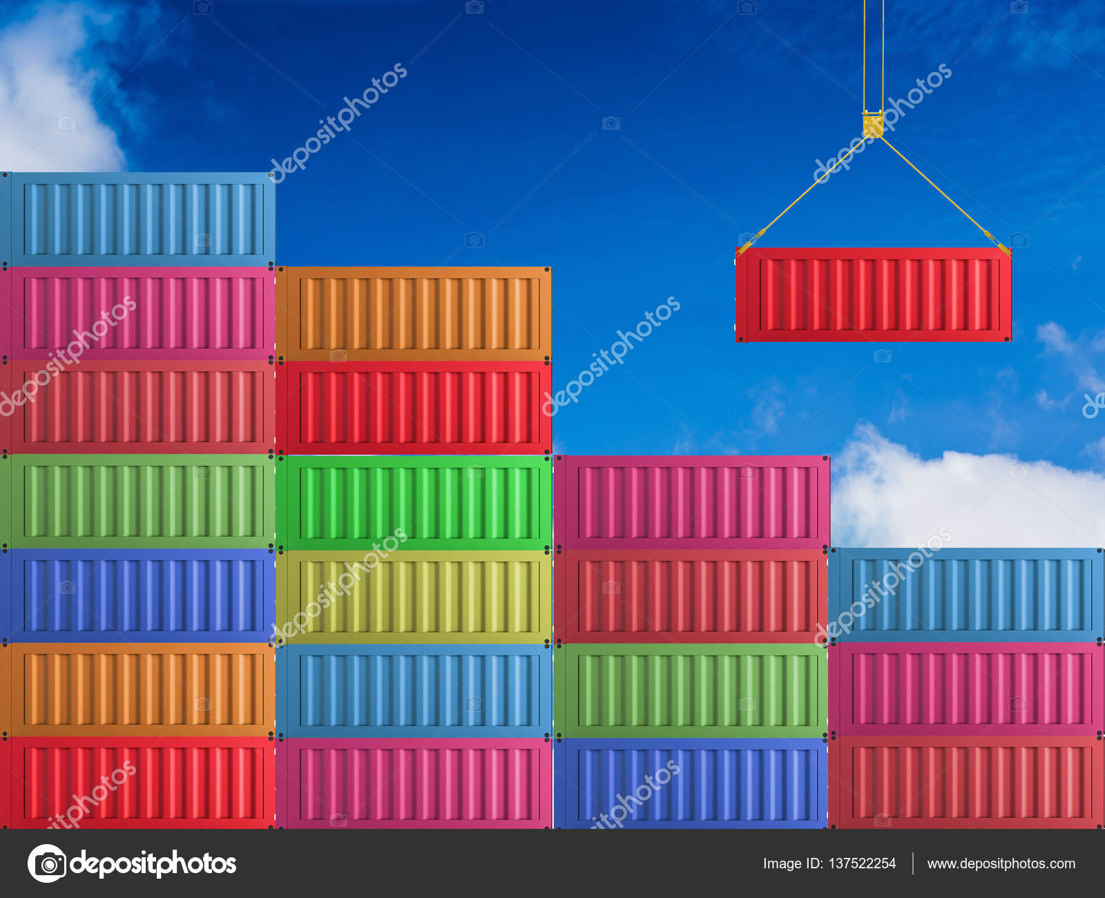 Red container hanging Stock Photo by ©phonlamai 137522254