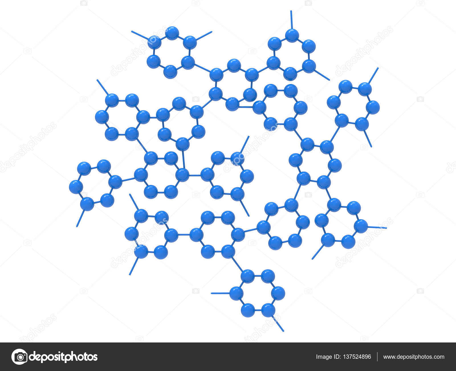 Estructura de la molécula azul — Foto de stock #137524896 © phonlamai