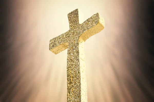Gold cross with rough texture Stock Photo by ©phonlamai 137523284