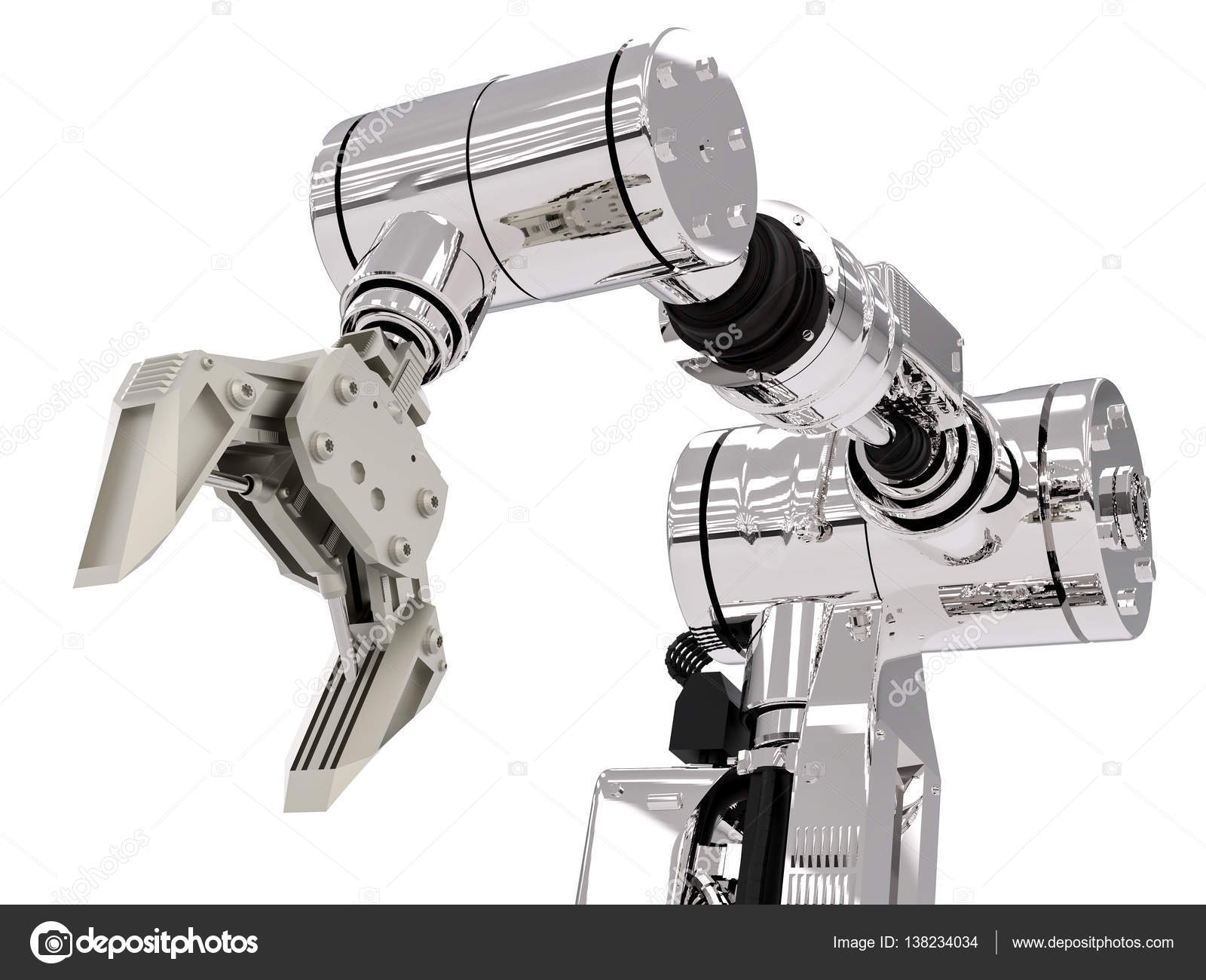 Metal robotic arm Stock Photo by ©phonlamai 138234034