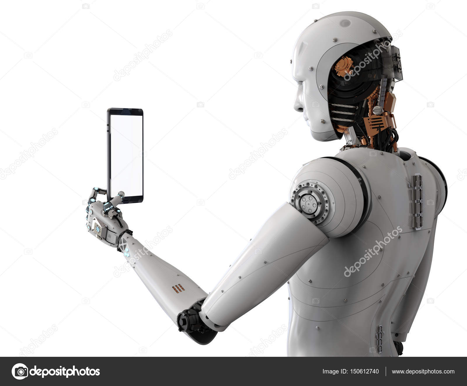 Robot holding tablet — Stock Photo © phonlamai #150612740
