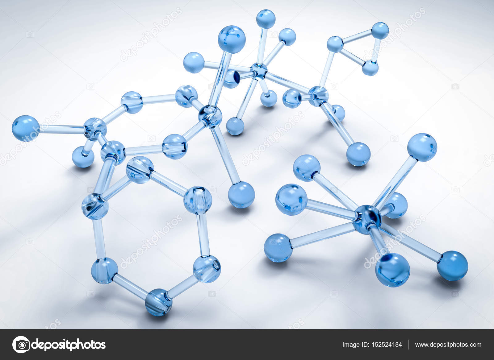 Blue molecule structure Stock Photo by ©phonlamai 152524184
