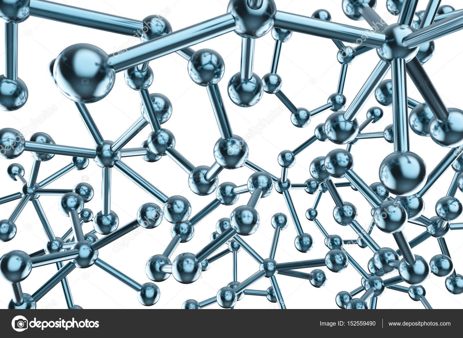 Blue metal molecule structure — Stock Photo © phonlamai #152559490