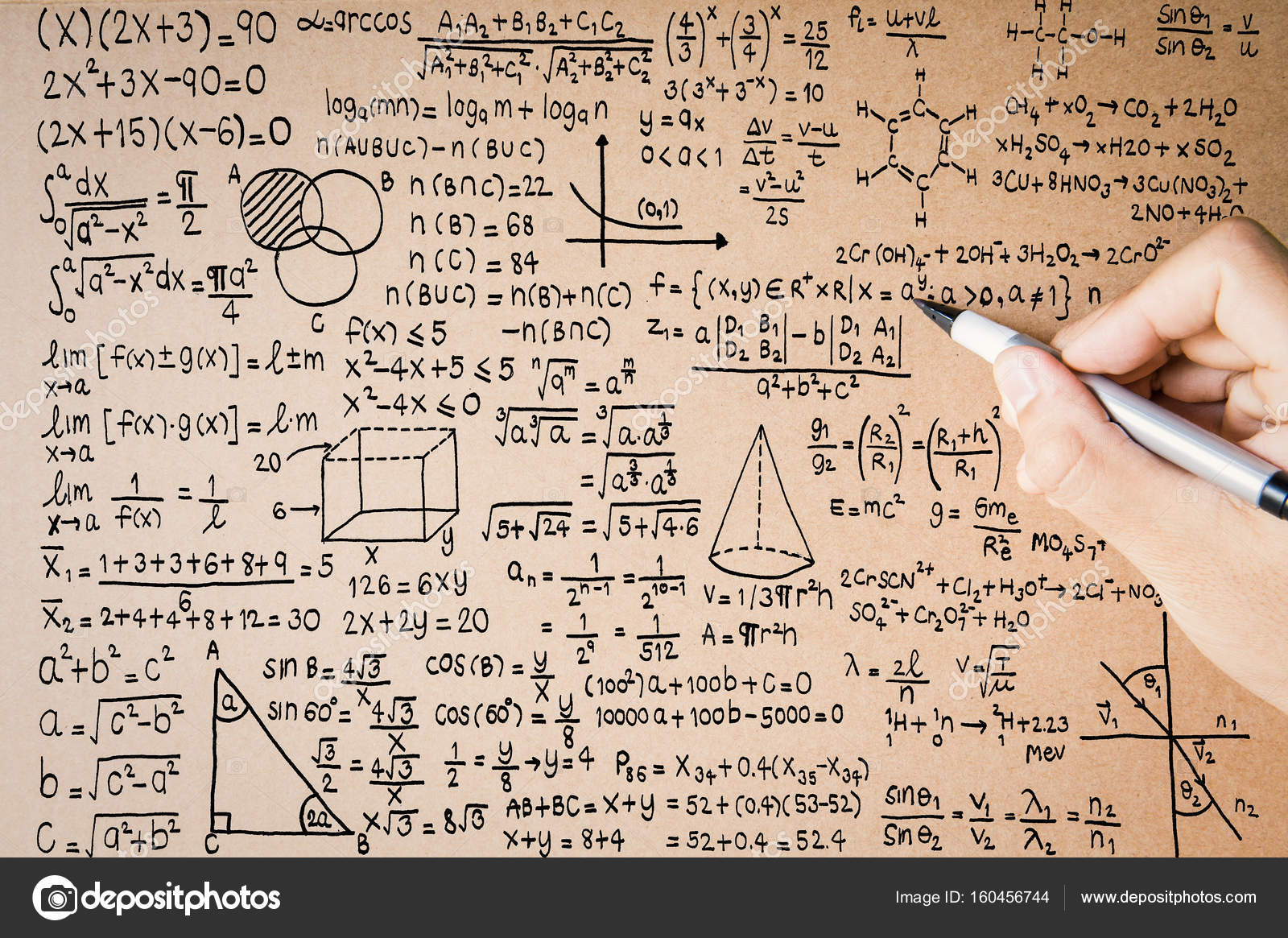 Hand writing math formula Stock Photo by ©phonlamai 160456744