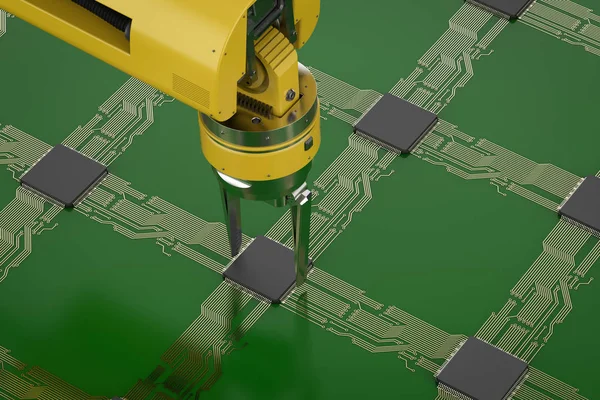 Robot arm working with cpu Stock Photo by ©phonlamai 160457048