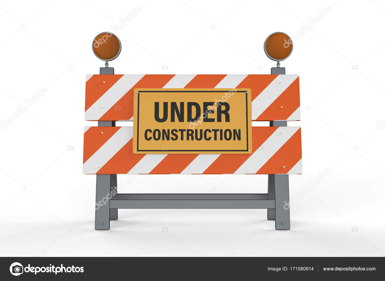Construction sign with road block Stock Photo by ©phonlamai 171580914