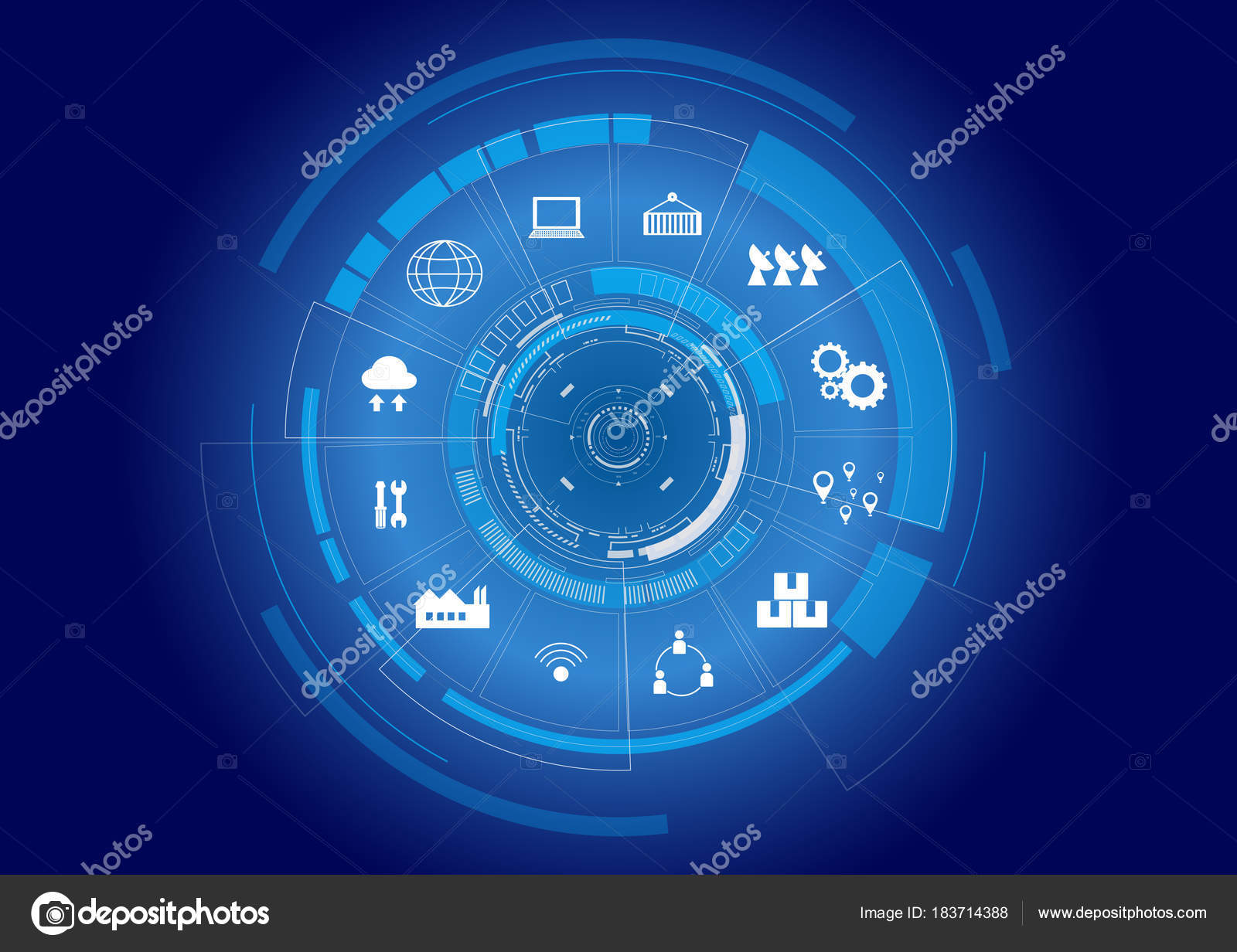 Hud Interface Technology Background Vector Illustration Stock Vector ...