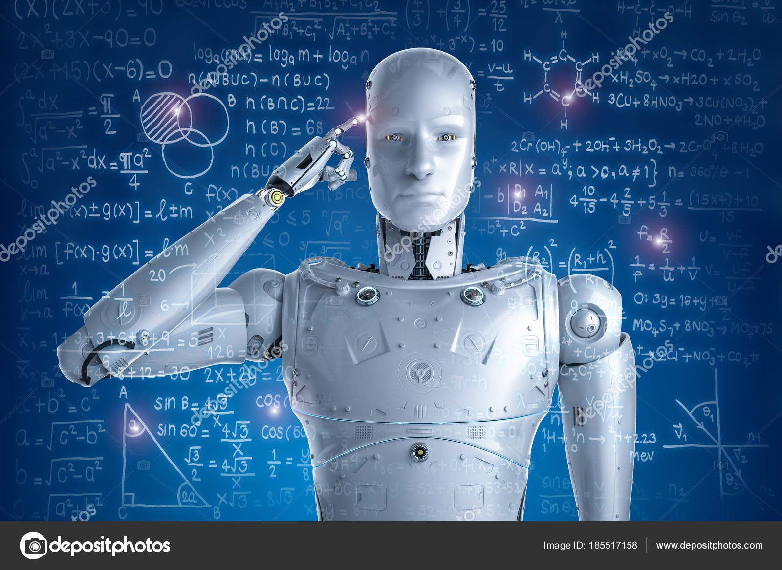 Robot solving problem Stock Photo by ©phonlamai 185517158