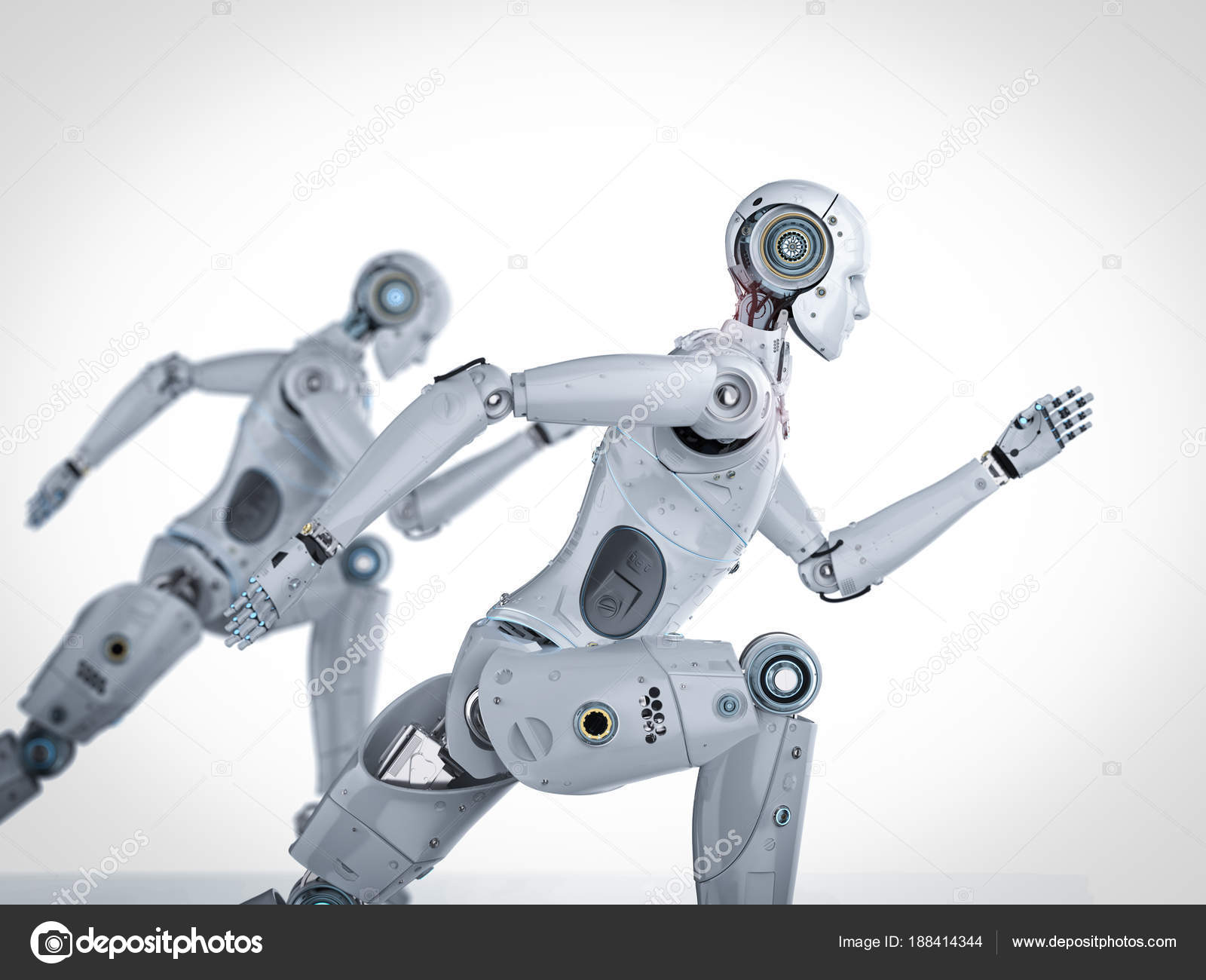 Cyborg running competition — Stock Photo © phonlamai #188414344