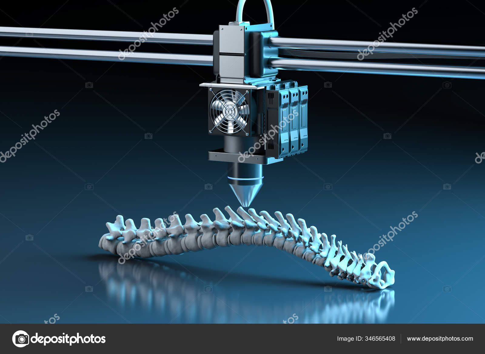 Rendering Printer Print Prosthetic Spine — Stock Photo © phonlamai ...