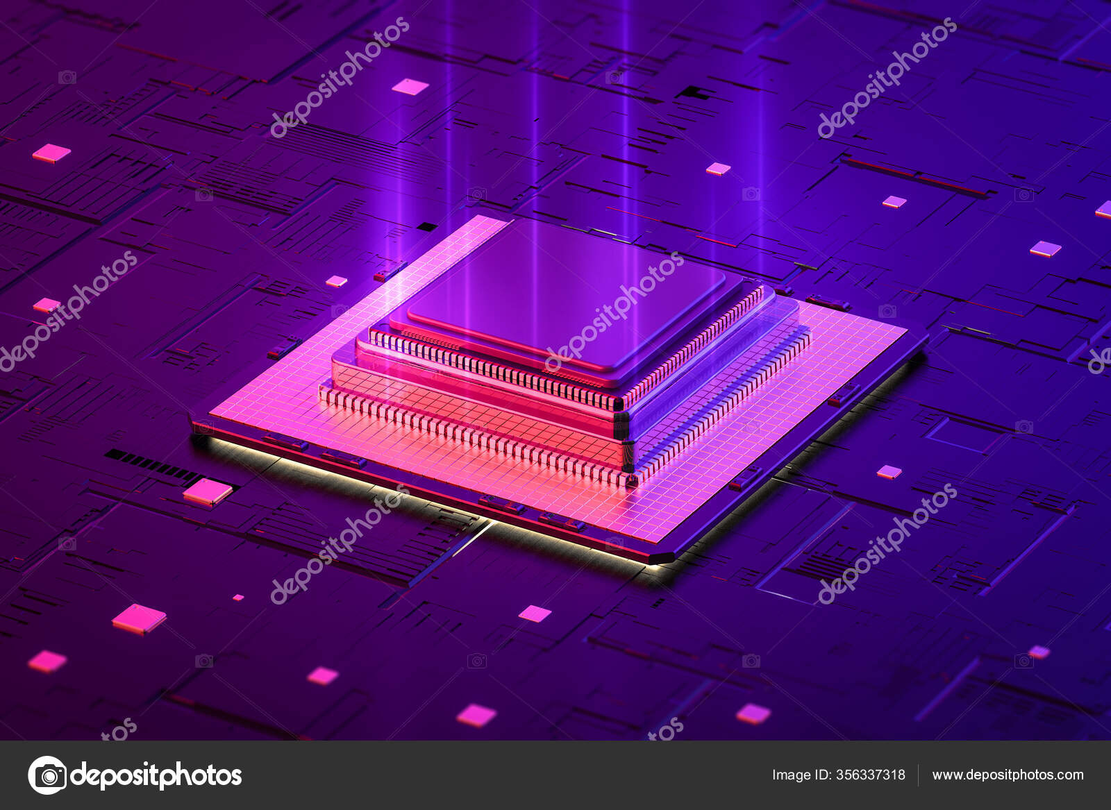Quantum Computer Technology Concept Rendering Cpu Chips Board Stock Photo by ©phonlamai 356337318