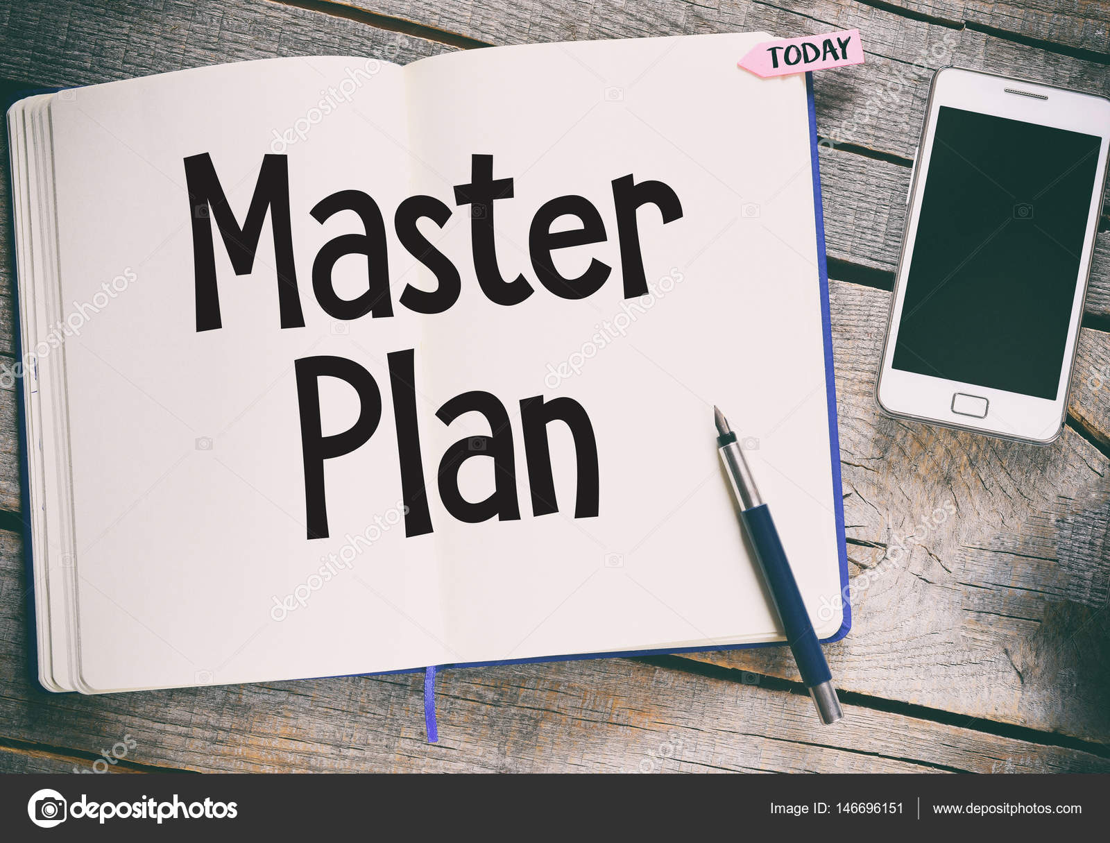 Master Plan word with Notepad ⬇ Stock Photo, Image by © roobcio #146696151