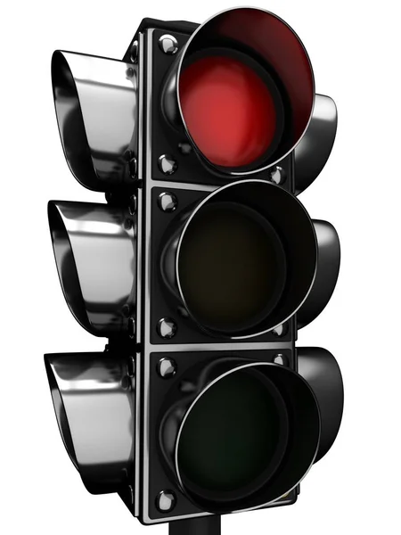 Traffic lights 3d. Road control of movement. Isolated on white b Stock ...