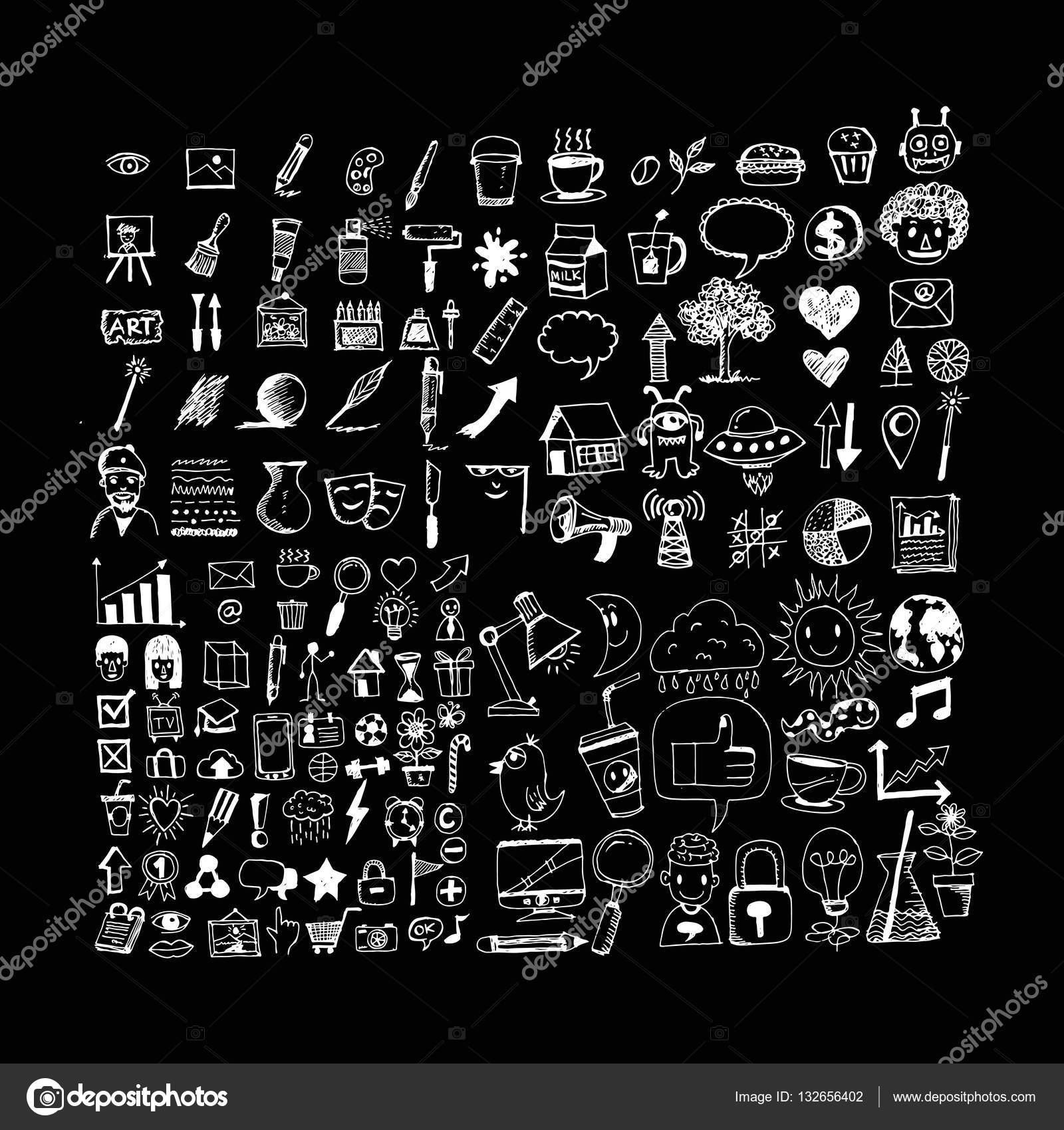 Hand draw doodle icon — Stock Vector © porjai #132656402