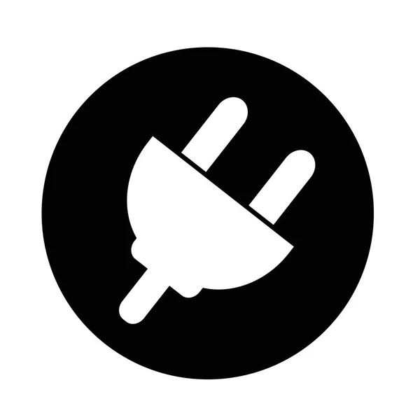 White Plug In Symbol