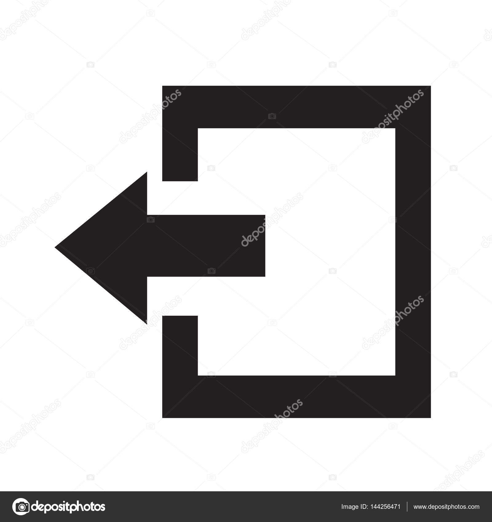 Logout Icon Vector Outline Logout Icon Editable Stroke Linear Stock