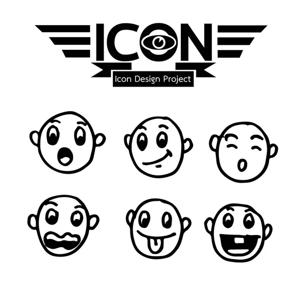 Cartoon faces Set hand drawing illustration Stock Vector Image by ...