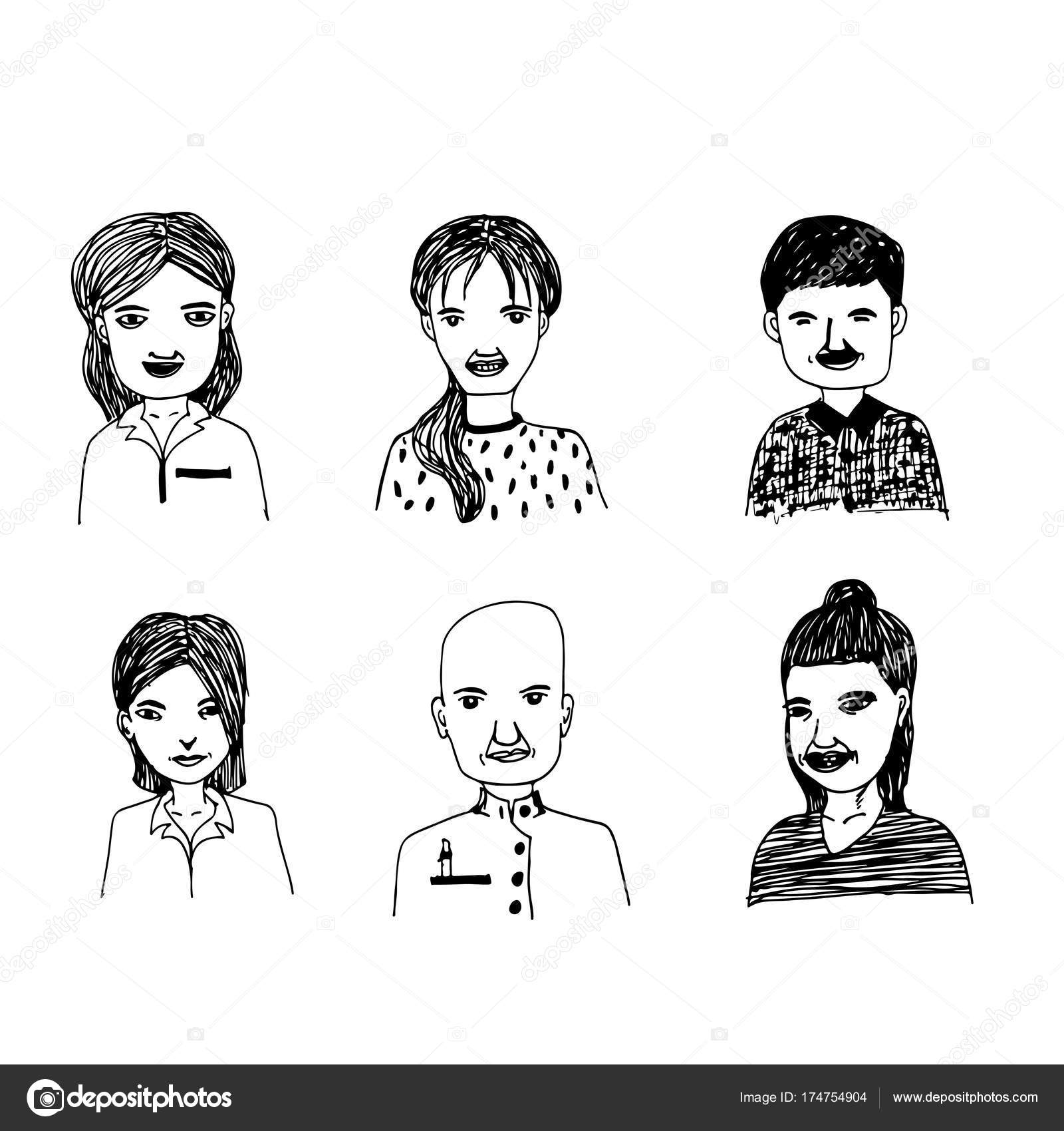 Hand draw people characters Stock Vector Image by ©porjai #174754904