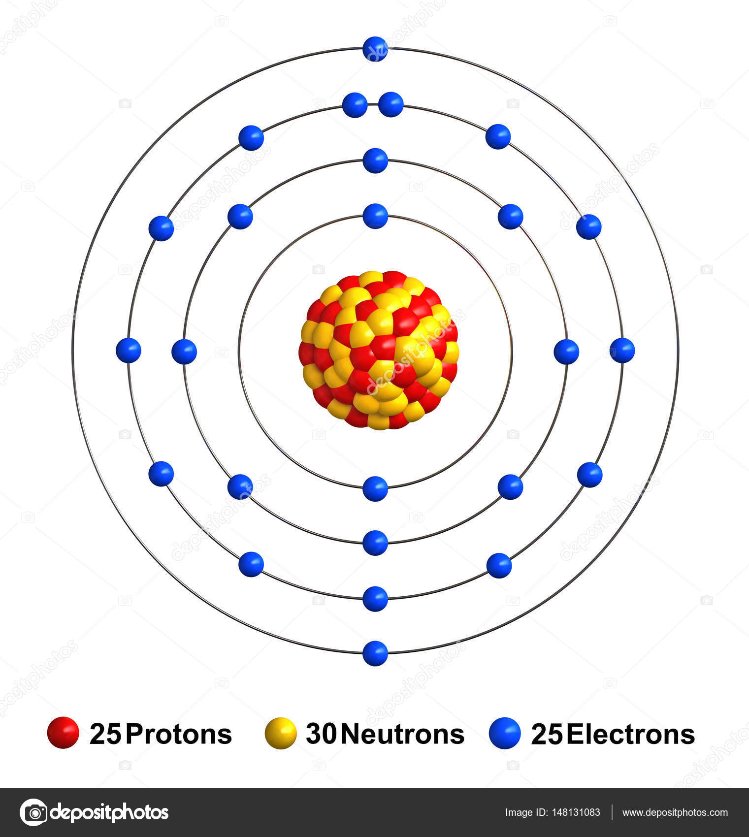Titanium 3d Bohr Model