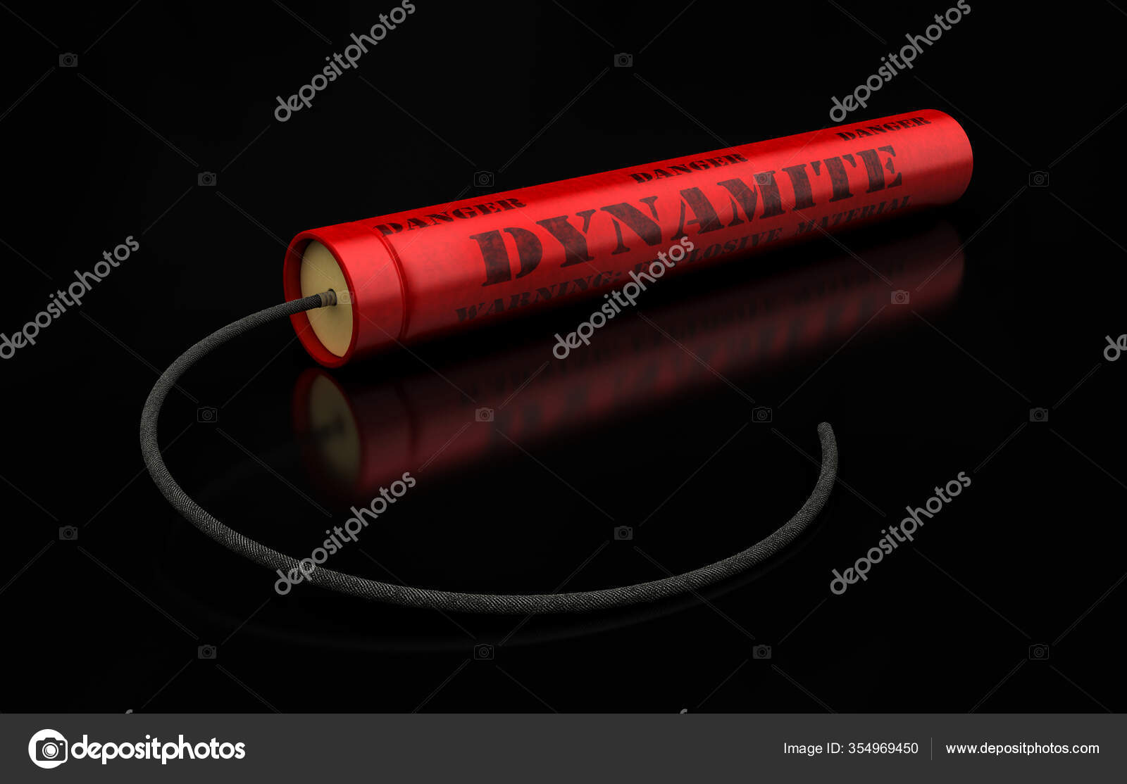 Render Dynamite Sticks Wick Black Background Stock Photo by ©oorka5 ...