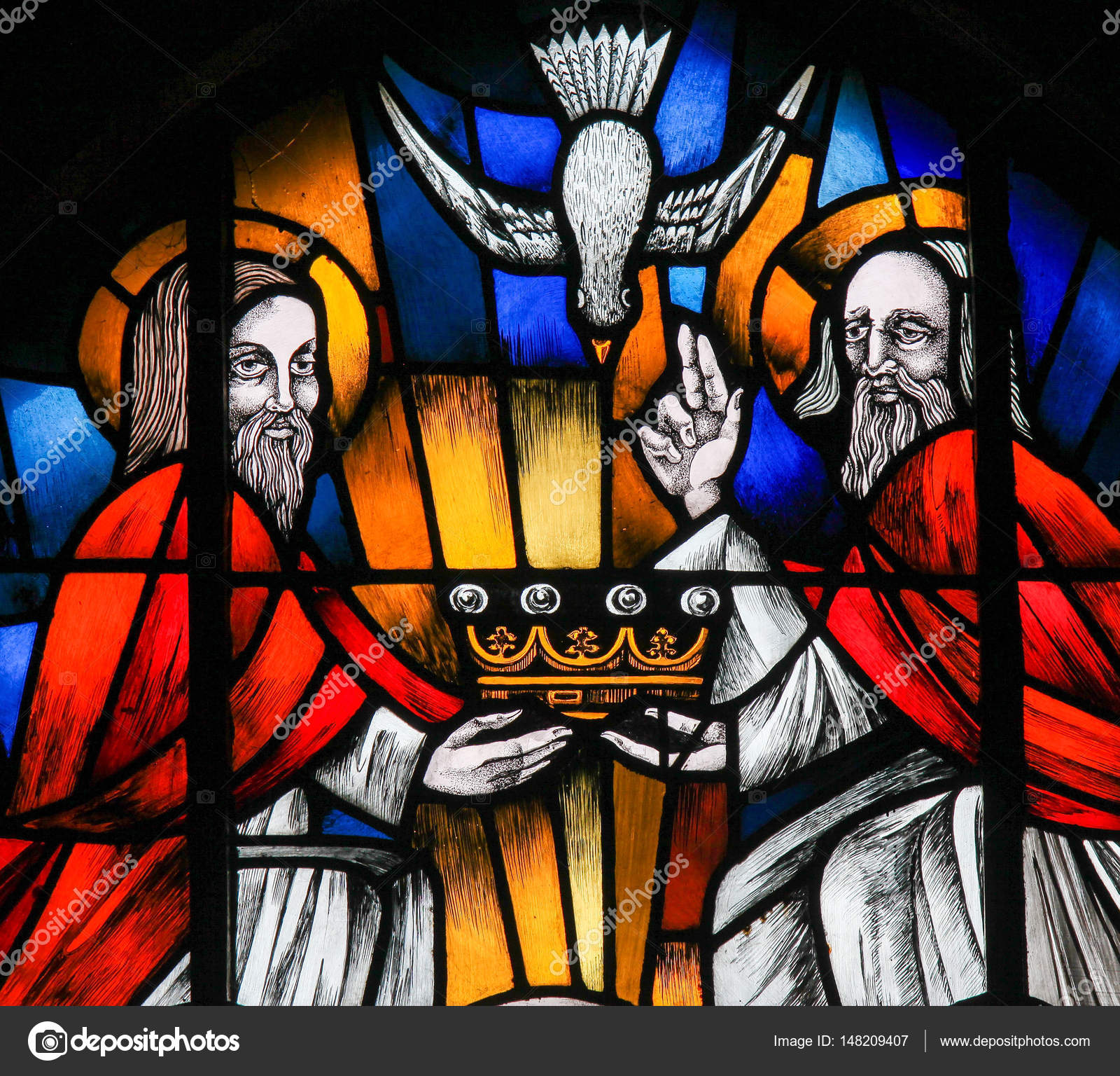 Stained Glass - the Holy Trinity Stock Illustration by ©jorisvo #148209407