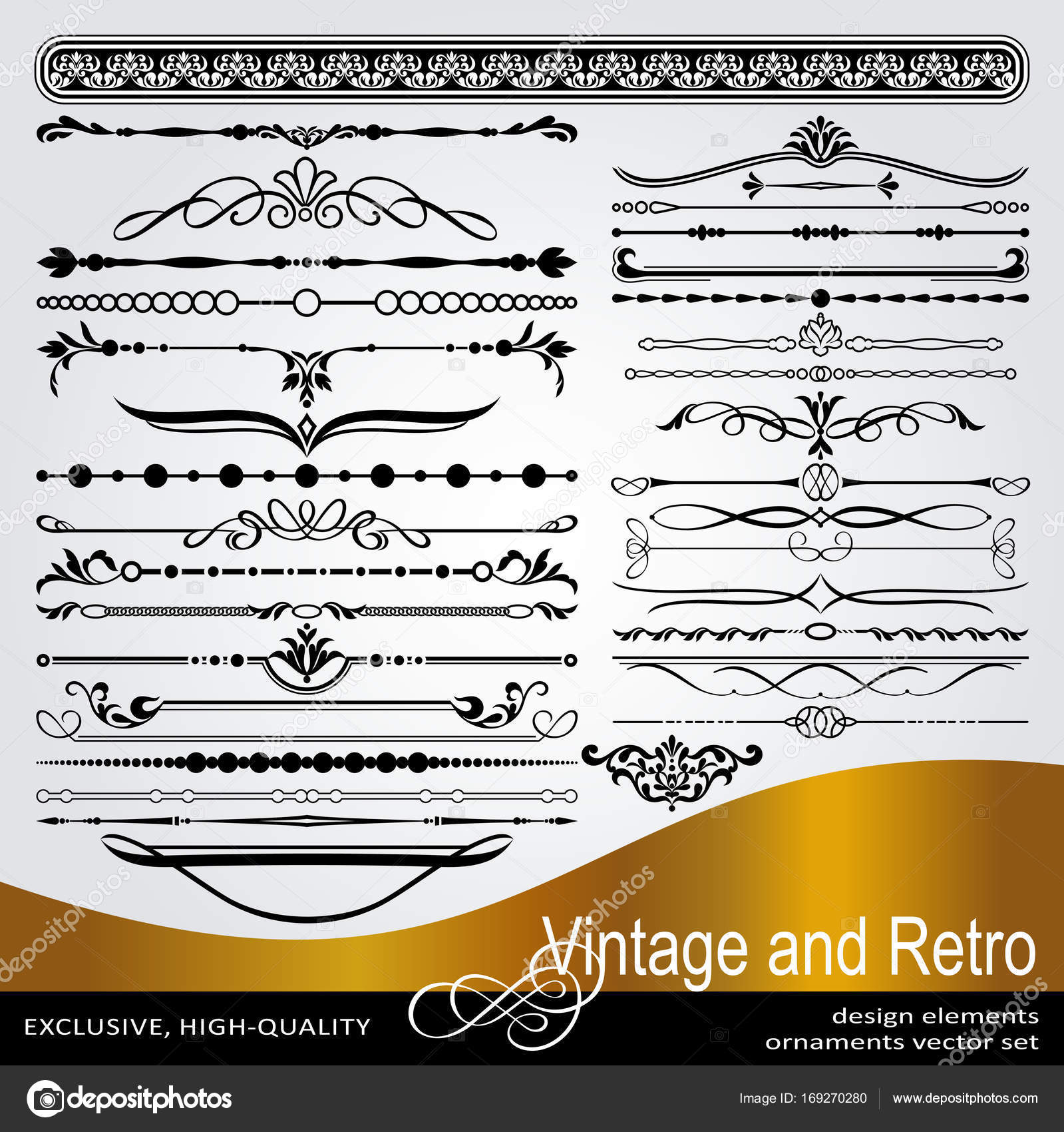 Vector Creative Design Elements, Luxury Vintage Ornaments, decorative ...