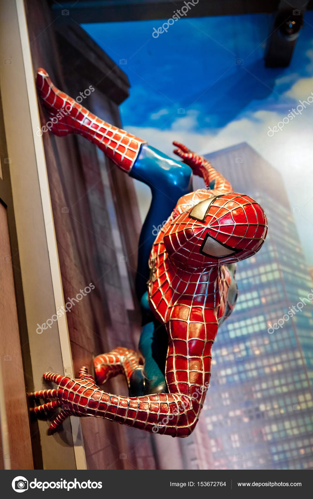 Spiderman Marvel comics in Madame Tussauds Wax museum in Amsterdam ...