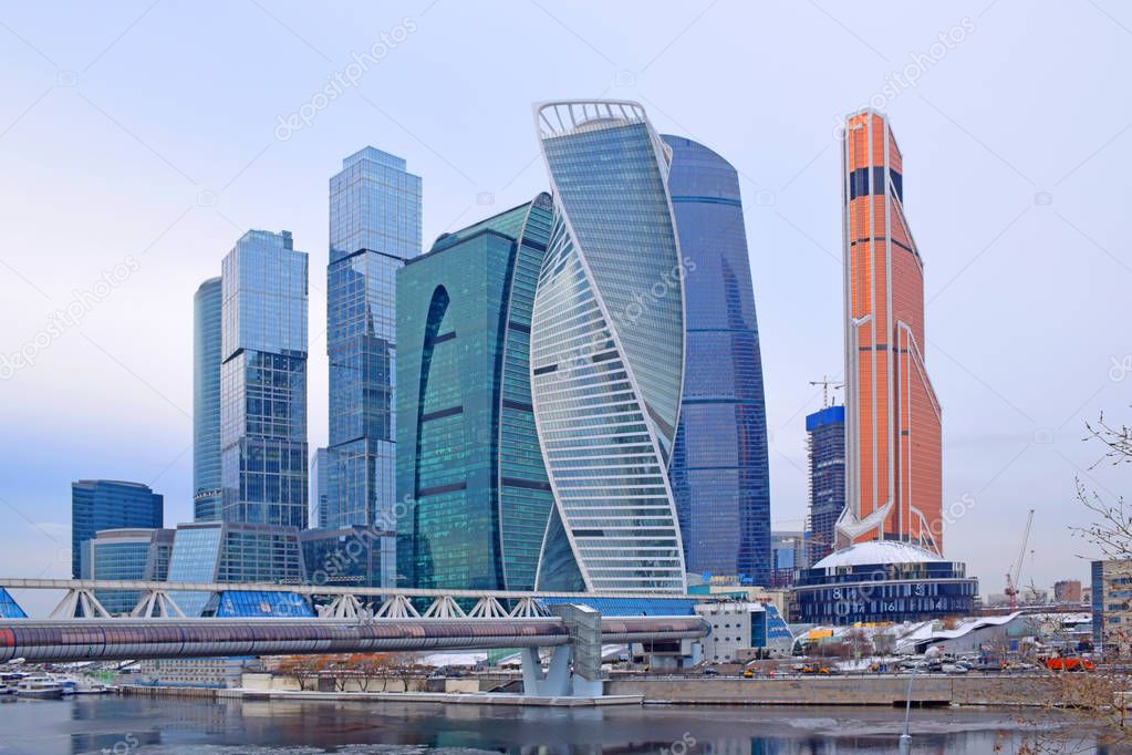 High Rise Buildings Moscow City Moscow December 2017 High Rise – Stock ...