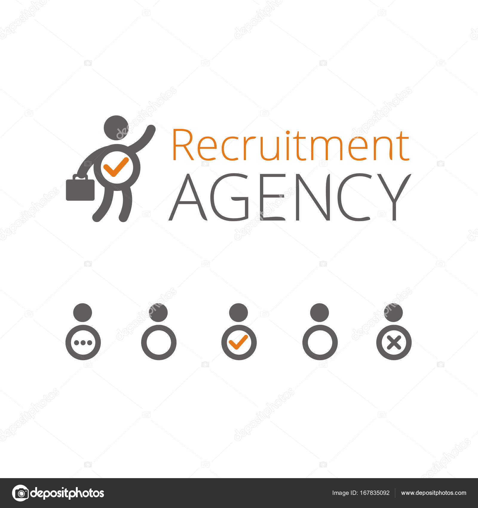 Recruitment Agency vector logo ⬇ Vector Image by © ullahook | Vector ...