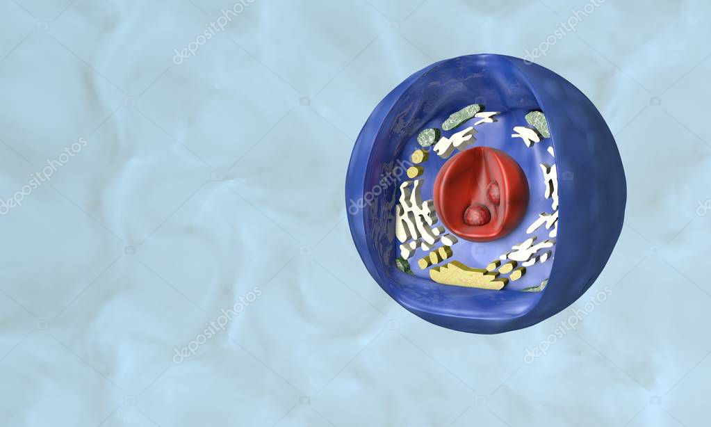 Cell structure model, background 3d render — Stock Photo © RacksuZ ...