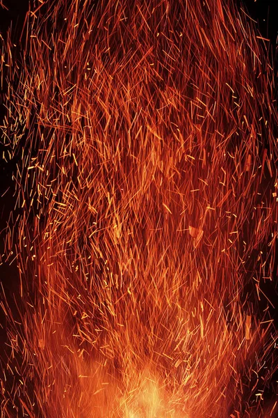 The red orange sparks from a flare fire . - Stock Image - Everypixel