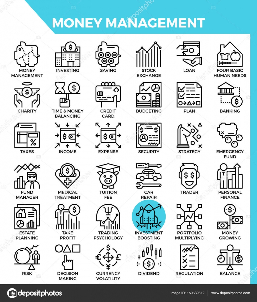 Money management icons Stock Vector Image by ©nongpimmy #159639612