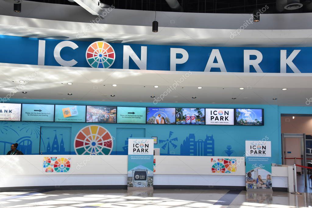 ORLANDO, FL NOV 24: The Wheel at ICON Park in Orlando, Florida, as seen ...
