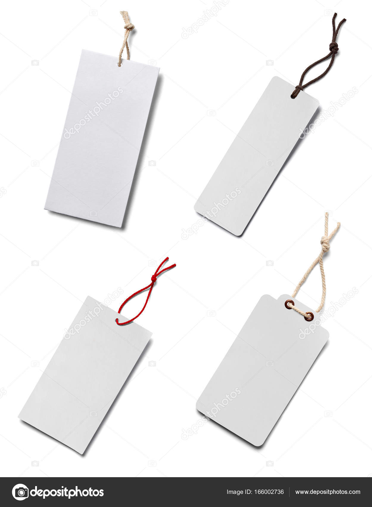 Collection Various Price Label Notes White Background Each One Shot ...