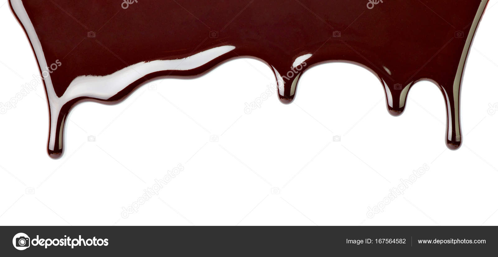 Chocolate syrup dessert food sweet leaking drop — Stock Photo ...