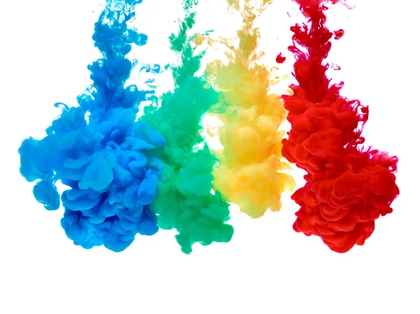 Colorful Ink in Water. Rainbow of colors. Color Explosion Stock Photo ...