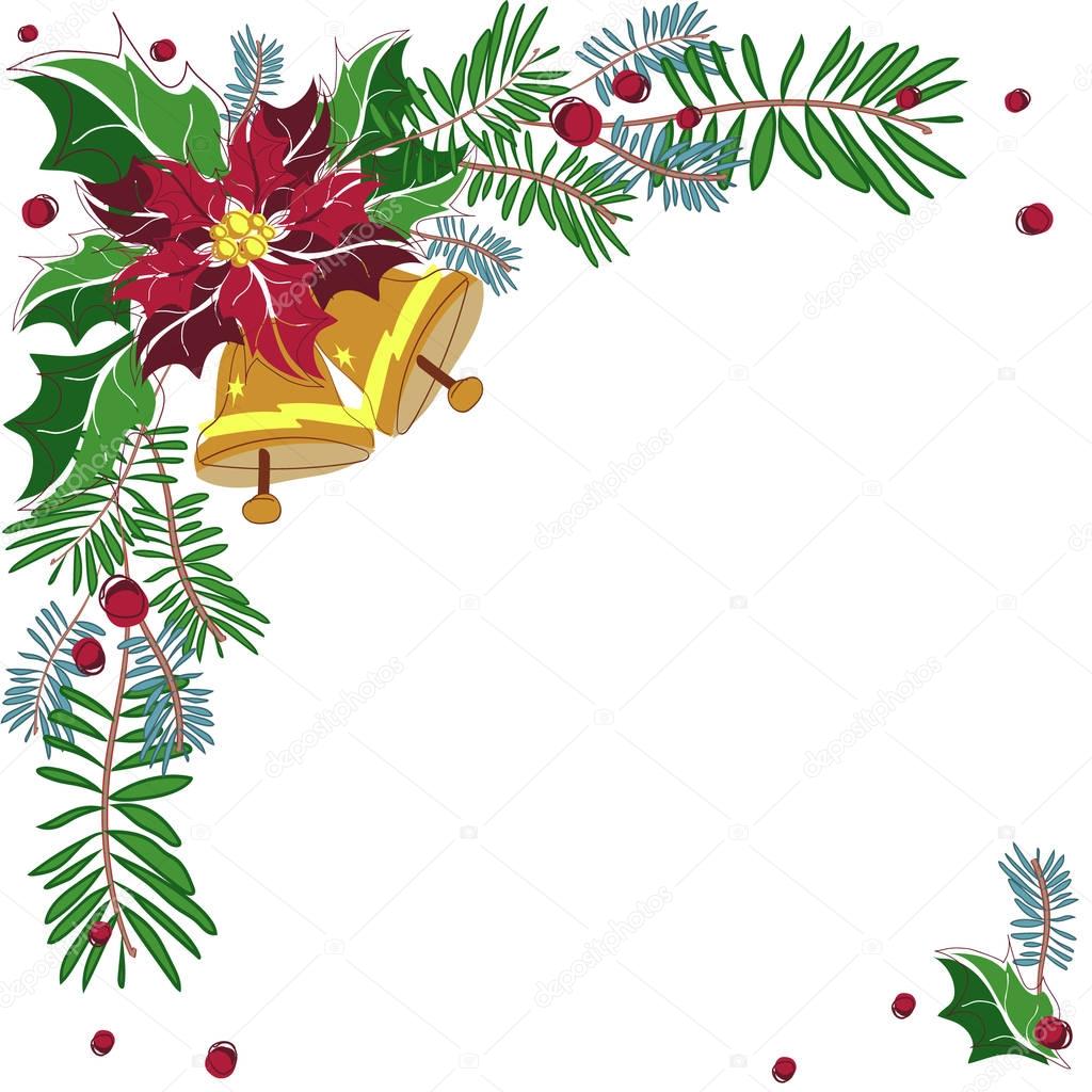 Cornice decorativa di natale angolo. — Vettoriali Stock © luyali #135011010