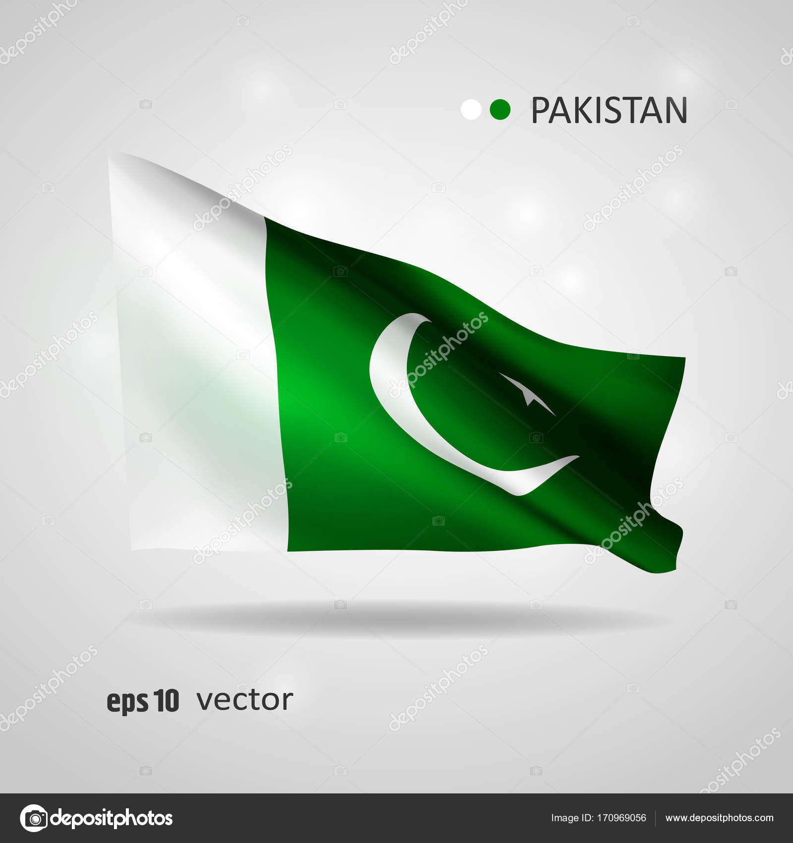 Vector flag of Pakistan Stock Vector by ©Mikrobiuz 170969056