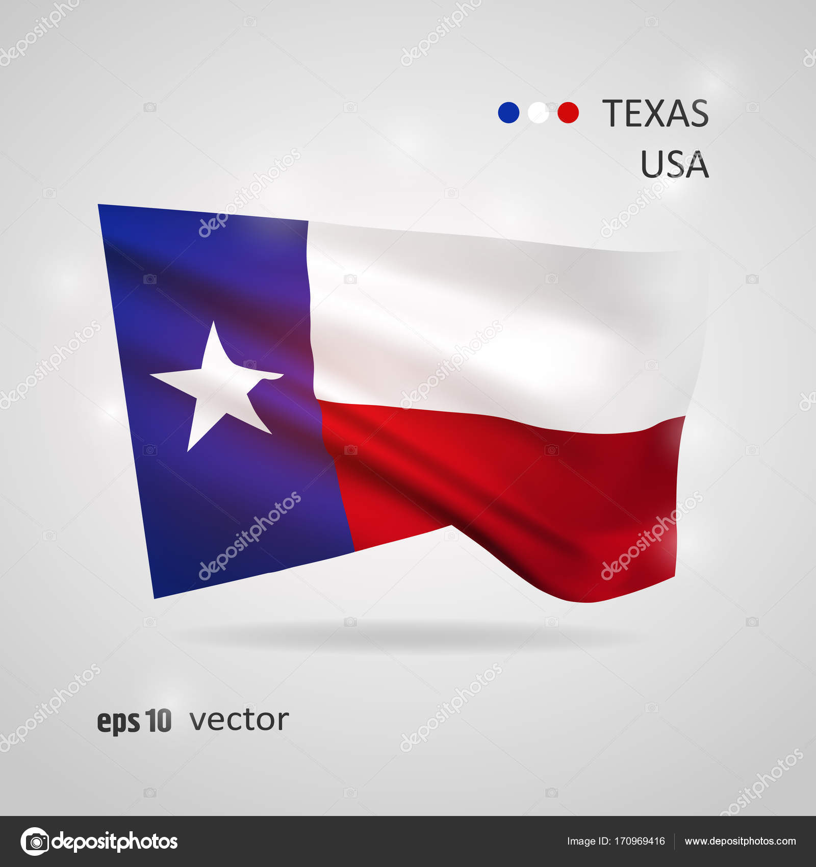 Vector flag of Texas state Stock Vector by ©Mikrobiuz 170969416